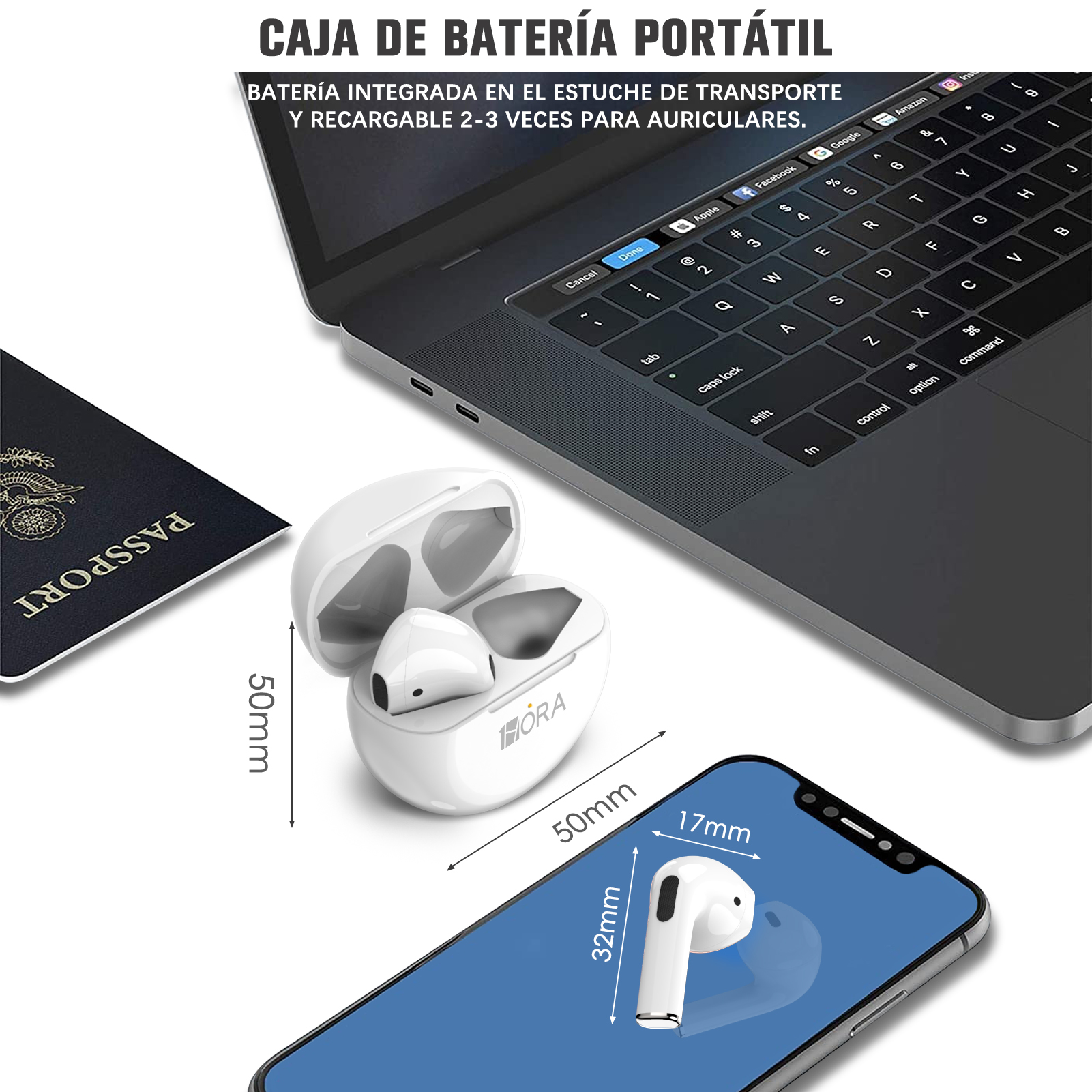 Audífonos BT TWS Redondo – JobLineFree